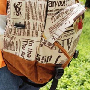 Fashion Newspaper Design Students' Backpack Schoolbag (ssnb0021) on Luulla