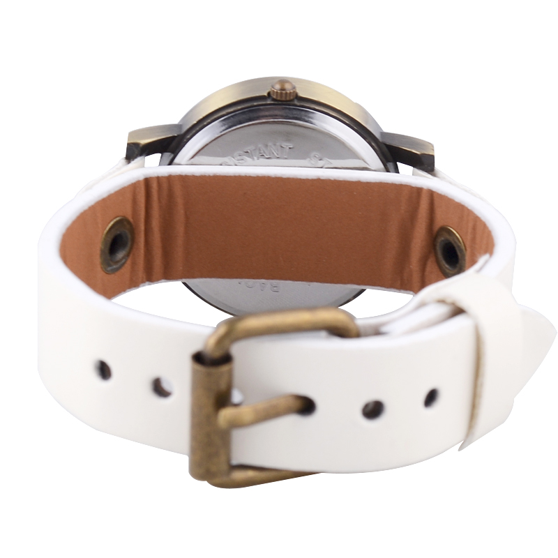 Fashion Round Dial Analog Cover Leopard Digital Strap Watch(white ...