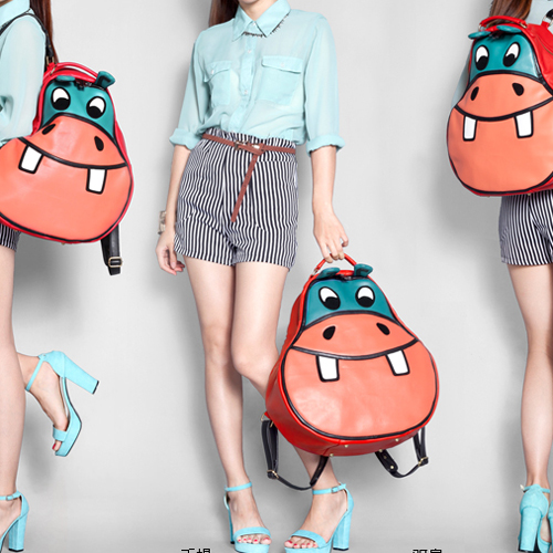 Fashion Hip Hop Personality Hippo Backpack Bag Schoolbag (ssnb0006) on ...