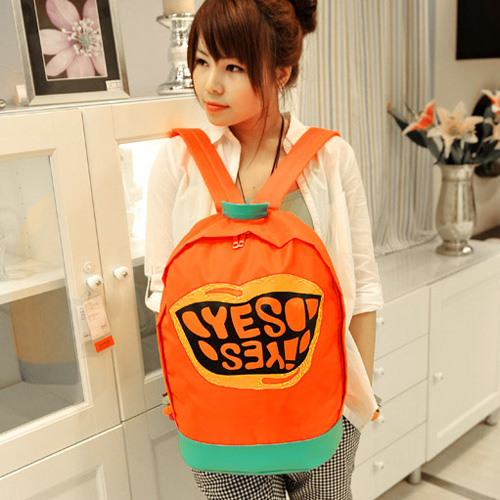 Big Mouth Yes Pattern Bag Candy Fluorescent Color Backpack (ssnb0030 ...