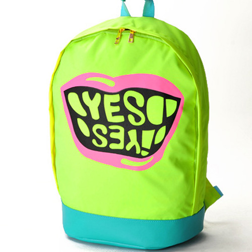 Big Mouth Yes Pattern Bag Candy Fluorescent Color Backpack (ssnb0030 ...