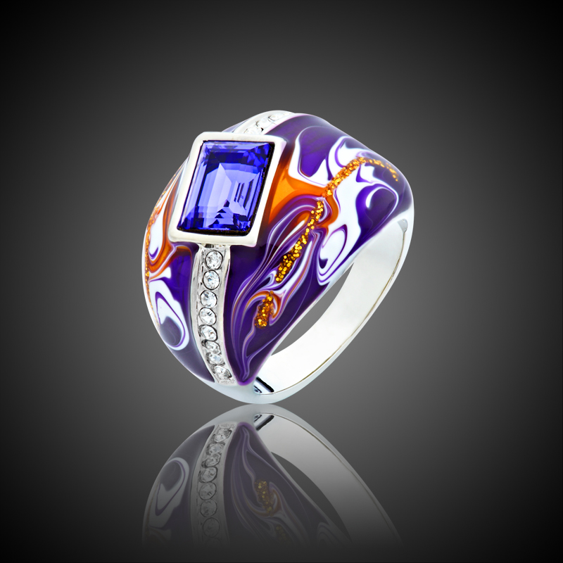 Fashion Protoss Series Purple Crystal Ring + Ssjz0254 on Luulla