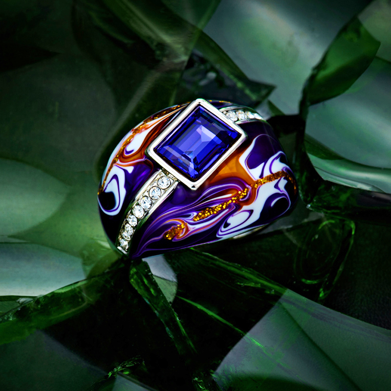 Fashion Protoss Series Purple Crystal Ring + Ssjz0254 on Luulla