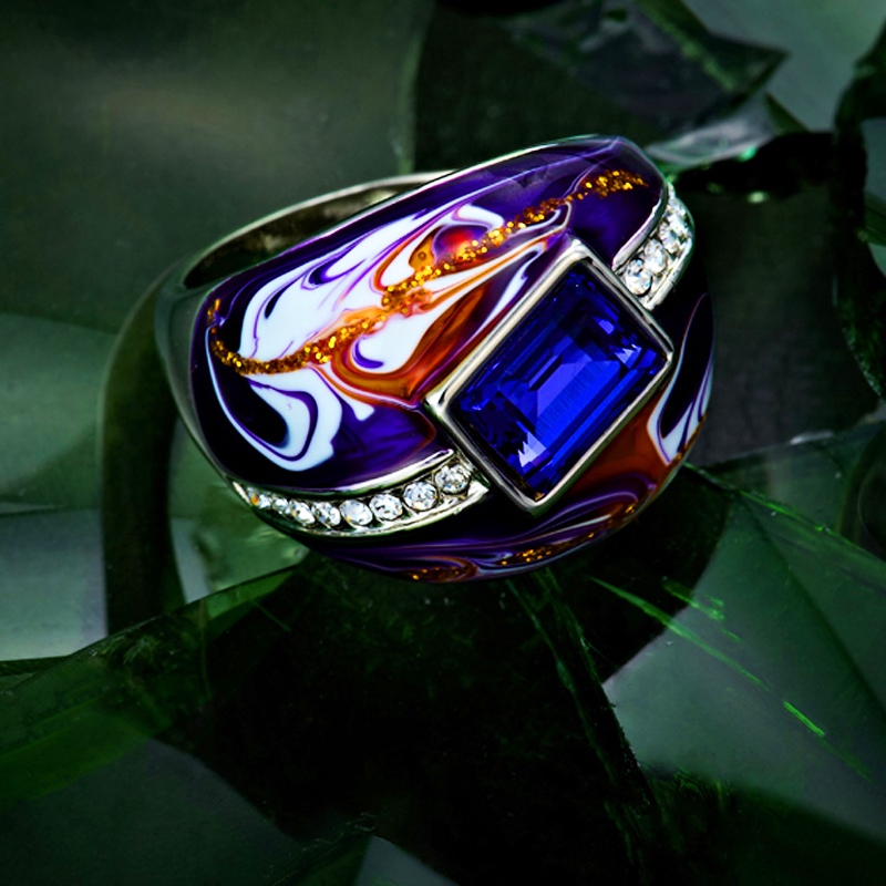 Fashion Protoss Series Purple Crystal Ring + Ssjz0254 on Luulla