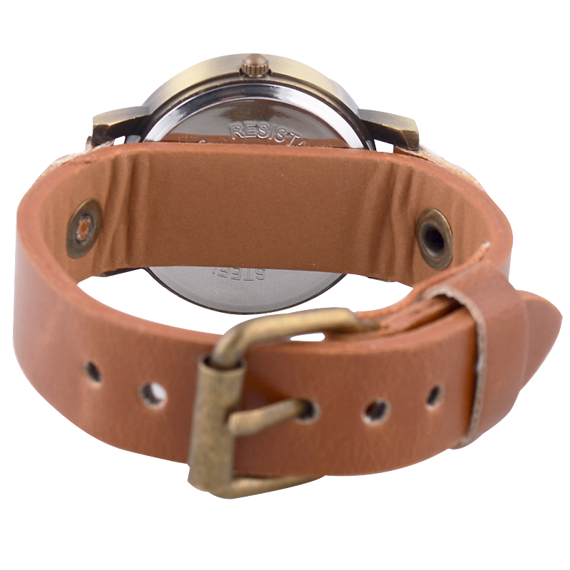 Fashion Round Dial Analog Cover Leopard Digital Strap Watch(yellow ...