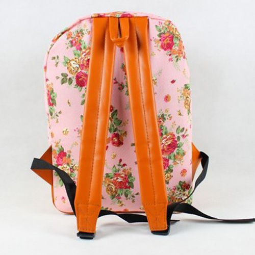 Lovely Flower Print Floral Fresh Canvas Backpack Bags Schoolbag ...