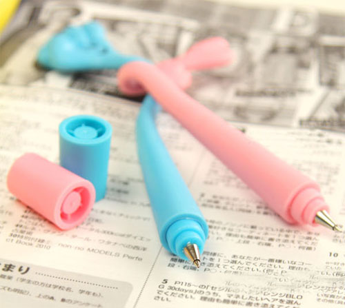 6pcs Cute Flexi Pen Bendable Colorful Cartoon Fingers Ballpoint Pen ...