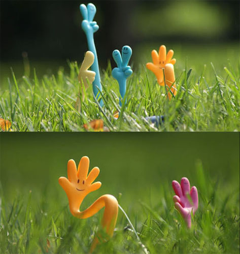 6pcs Cute Flexi Pen Bendable Colorful Cartoon Fingers Ballpoint Pen ...