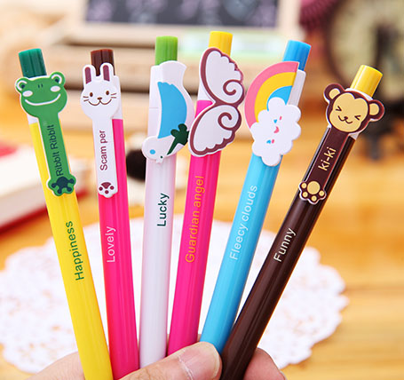 6 Pcs Cartoon Animals Rainbow Ballpoint Pen on Luulla
